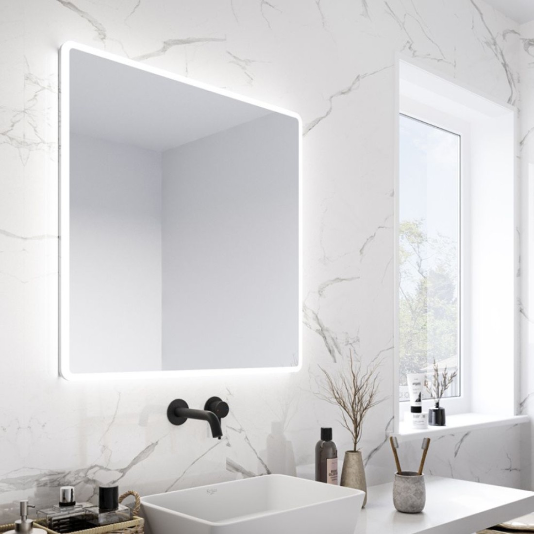 Linea Plus LED Mirror