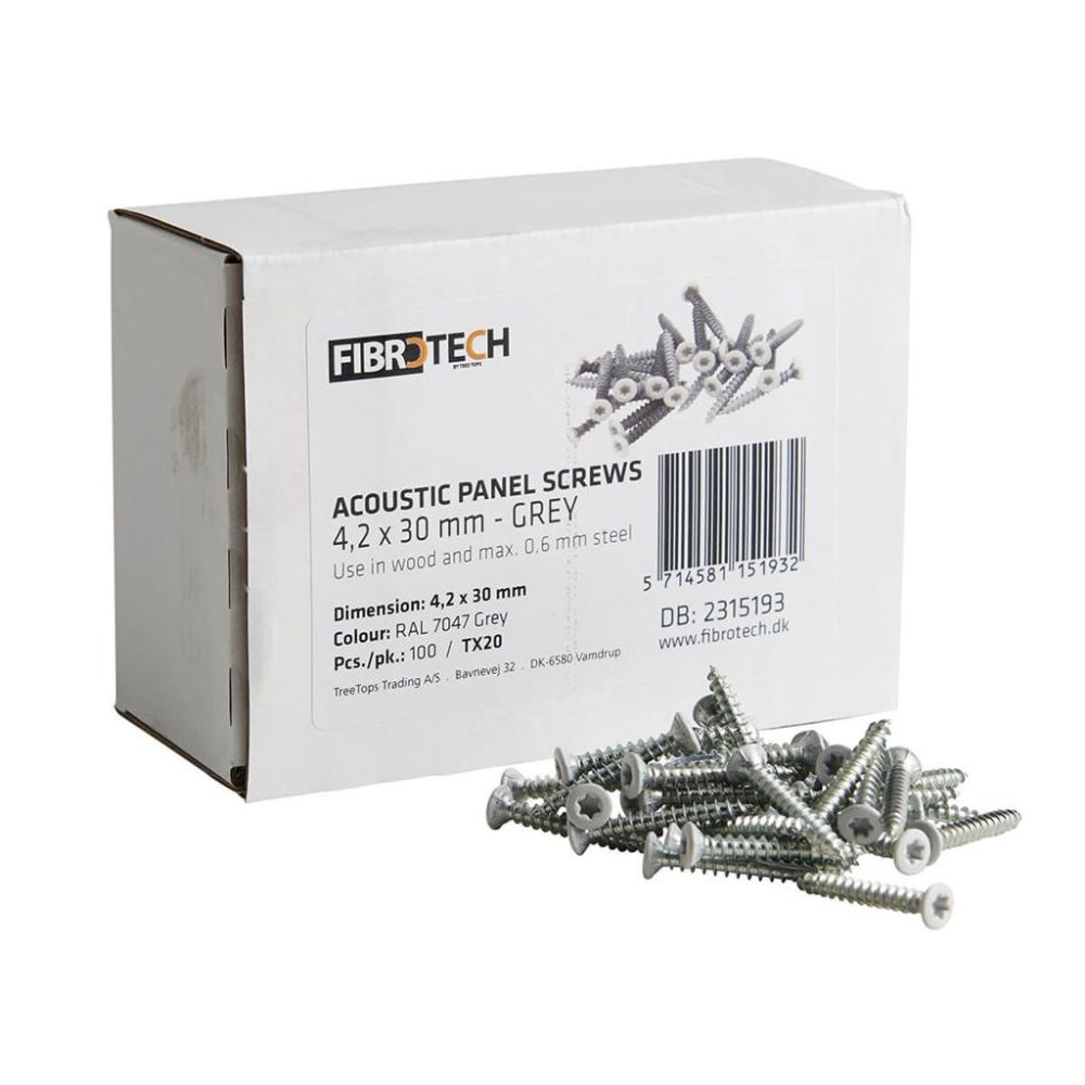 Panel Screws 100's 4.2 x 30mm Grey