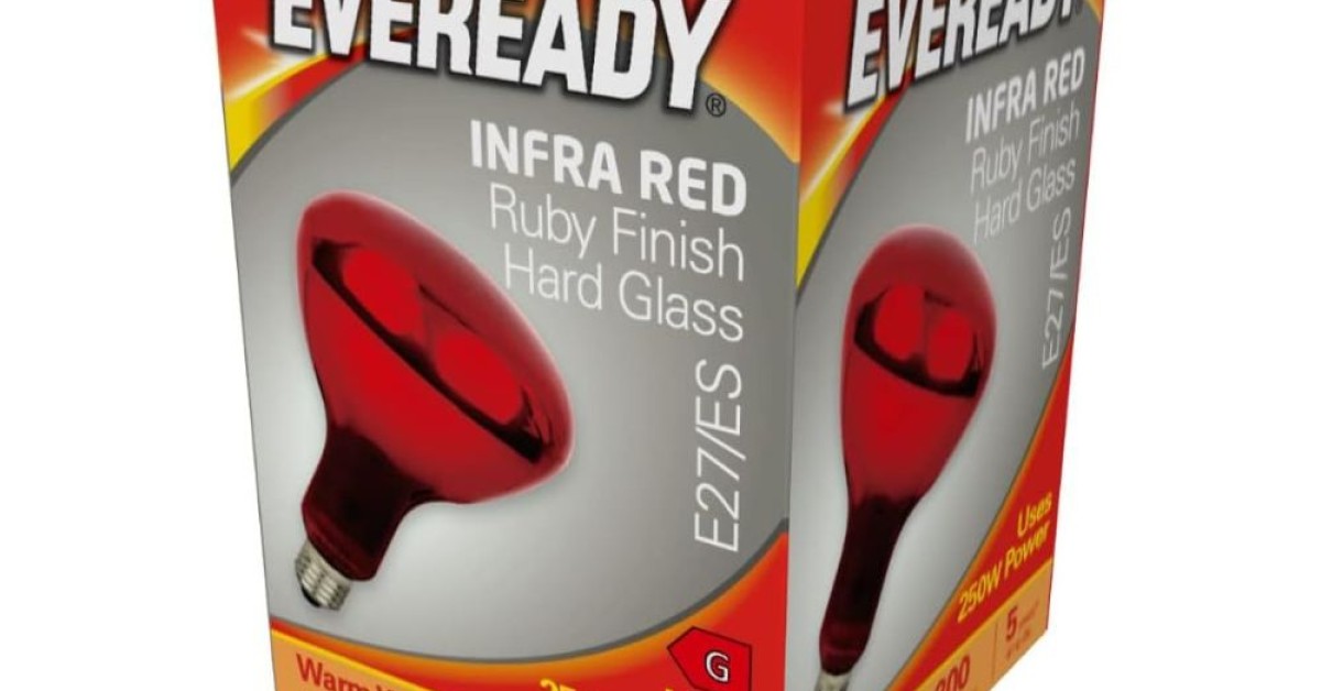 Eveready Infra Heat Lamp - Ruby Red Hard Glass