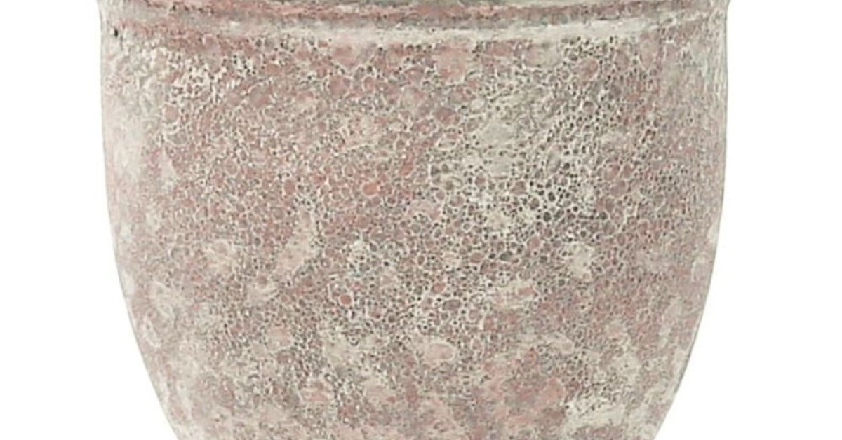 Earthenware Natural Clay Relic Round Pot