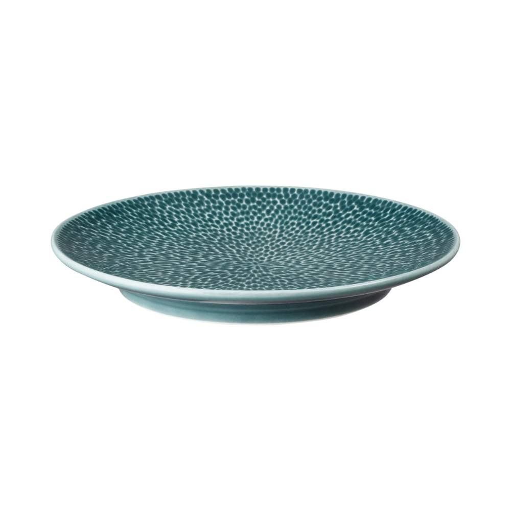 Porcelain Carve Green Medium Plate