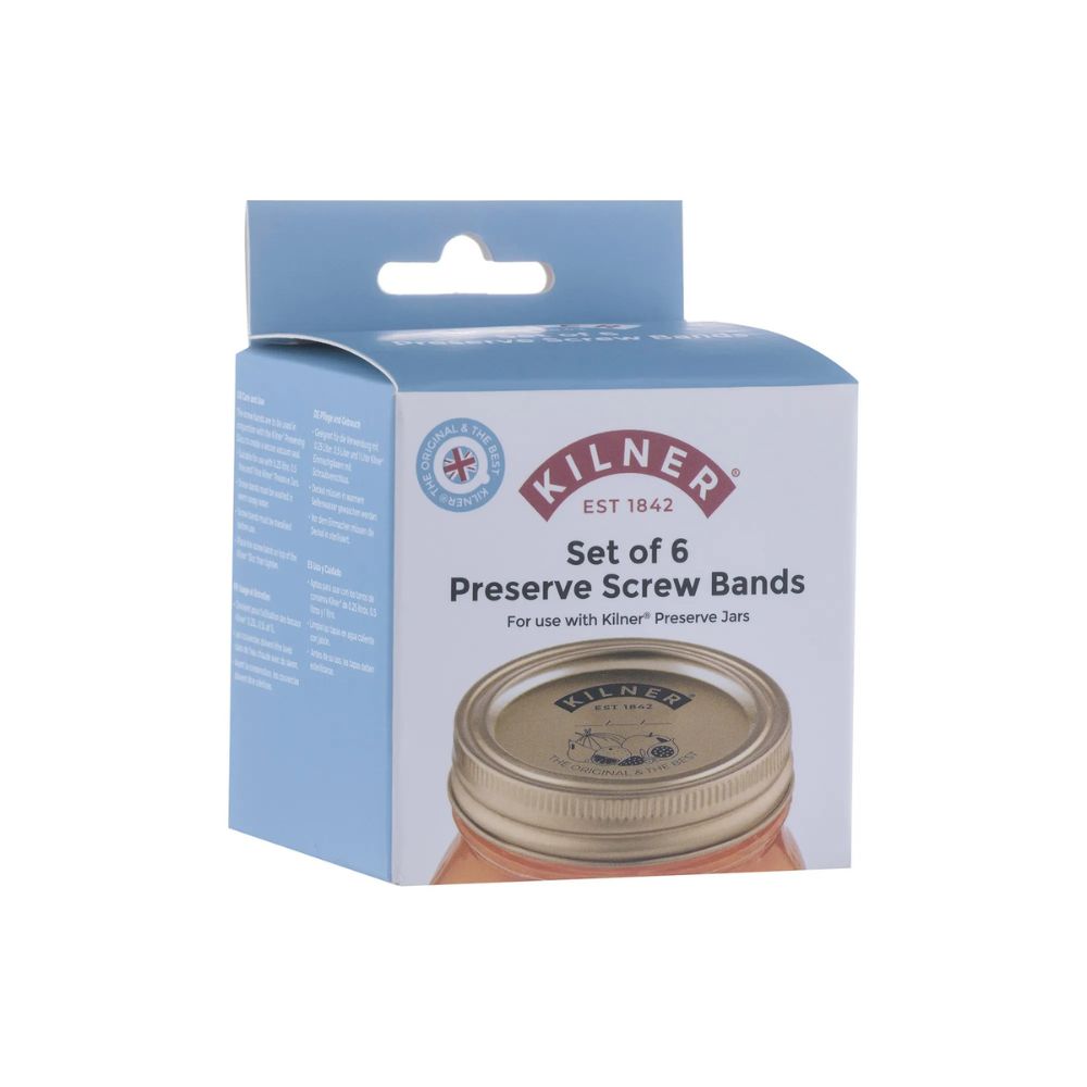 Kilner Set Of 6 Preserve Jar Screw Bands